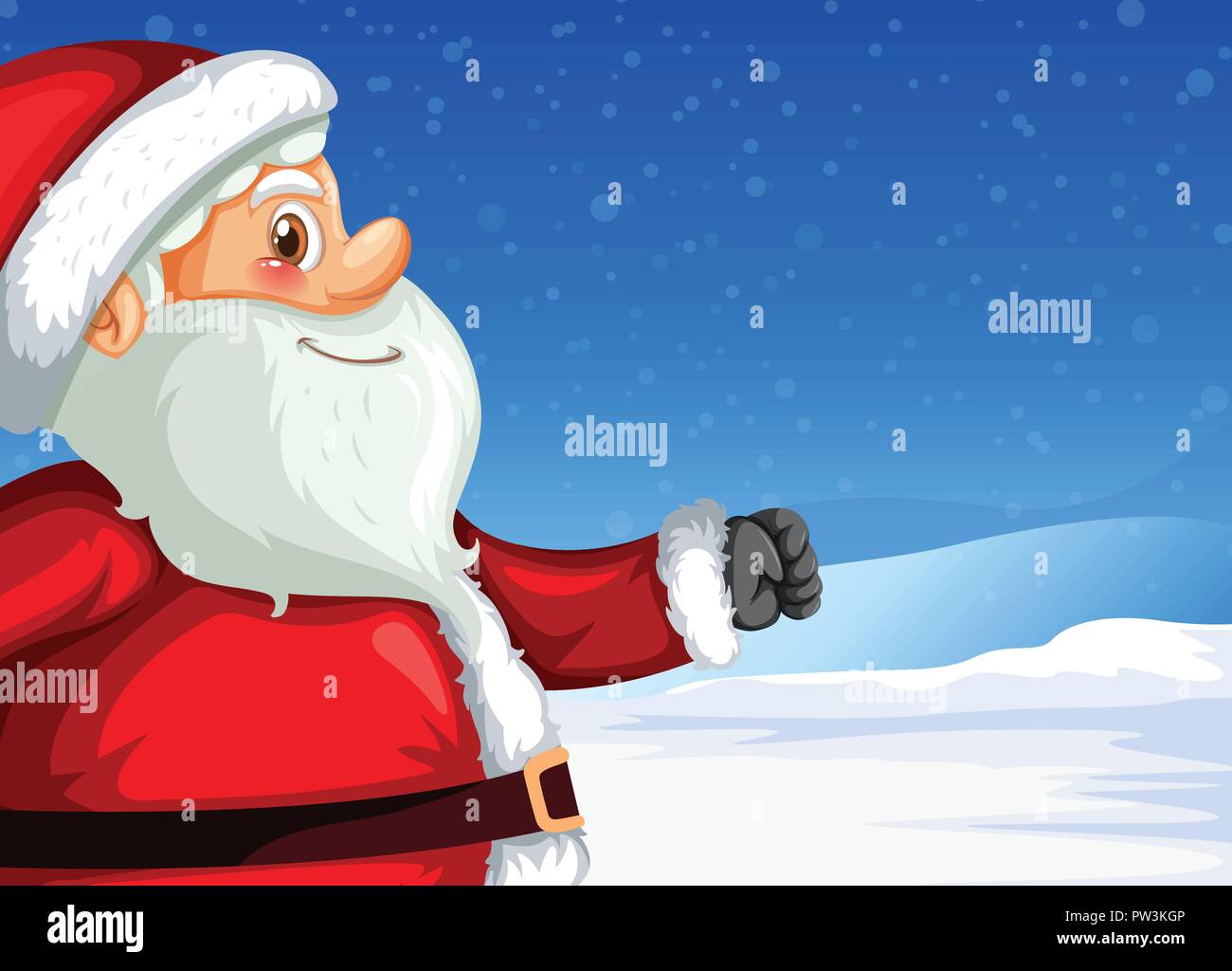 Santa claus in winter background illustration Stock Vector Image & Art ...