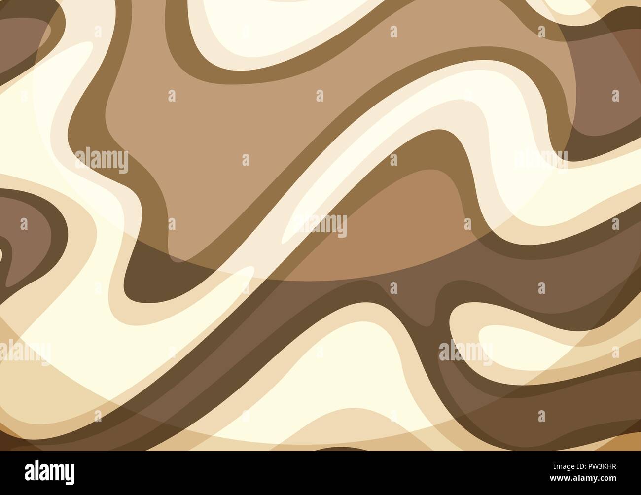 Wave brown abstract wallpaper illustration Stock Vector Image & Art - Alamy