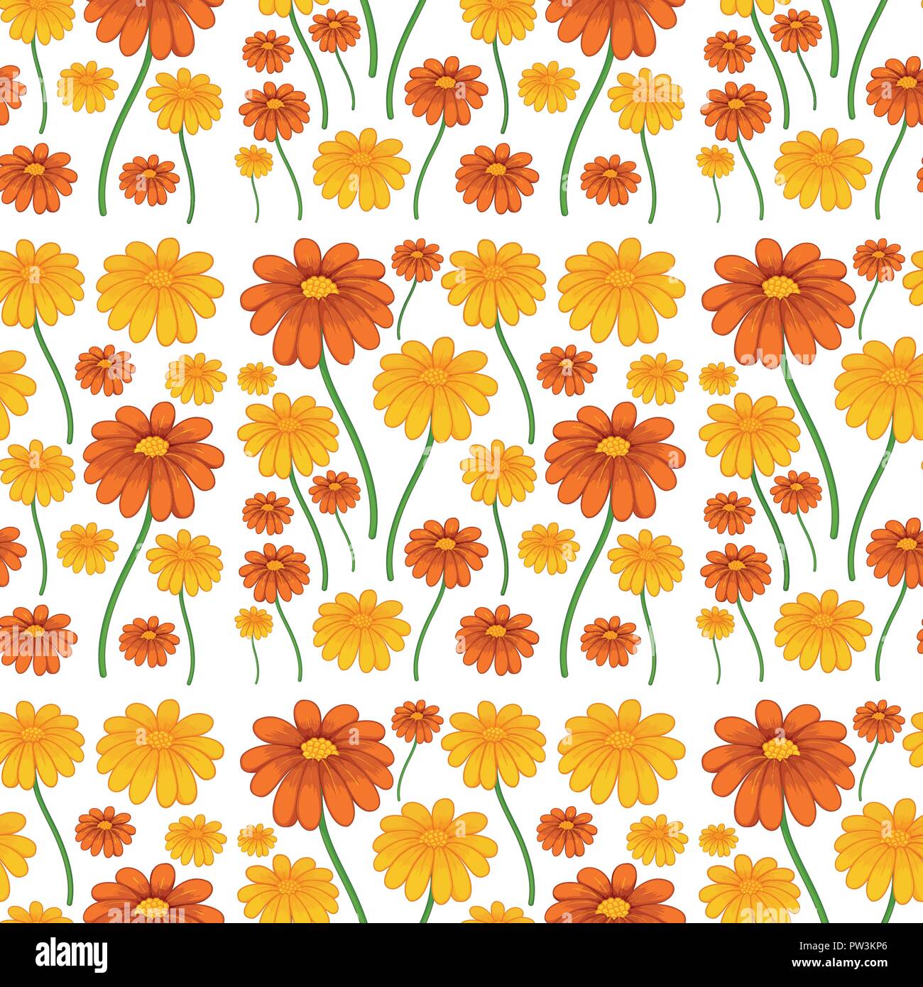 A daisy flower seamless pattern illustration Stock Vector Image & Art ...