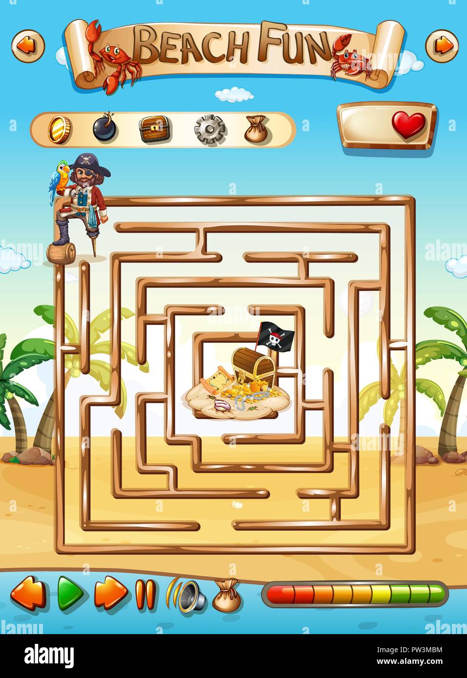 Exit to beach Stock Vector Images - Alamy