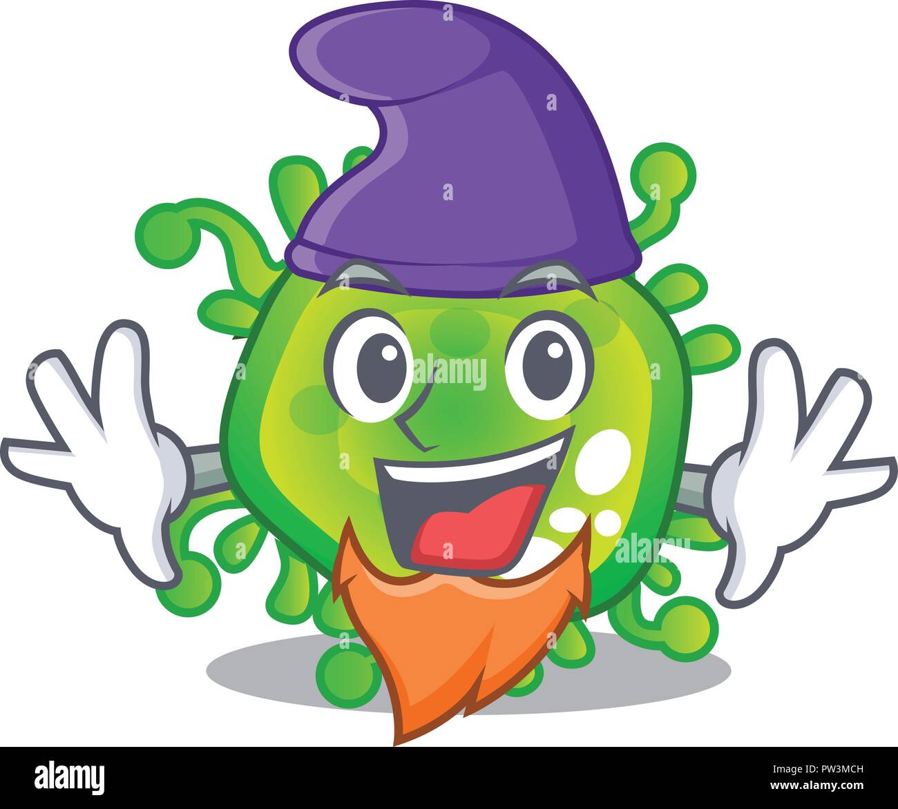 Elf character microbe bacterium on the palm Stock Vector Image & Art ...