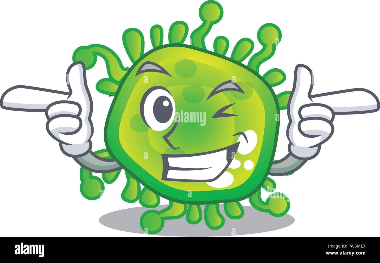 Wink cartoon microba virus bacteria in body Stock Vector Image & Art ...