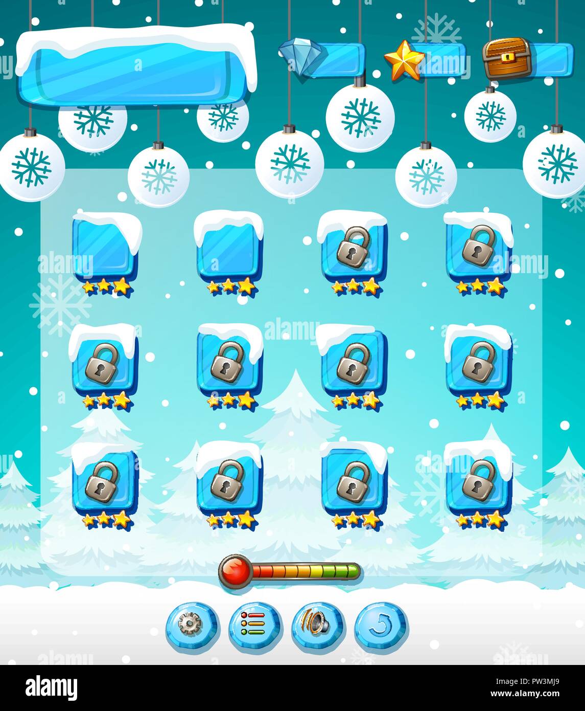 Winter outdoor game template illustration Stock Vector Image & Art - Alamy