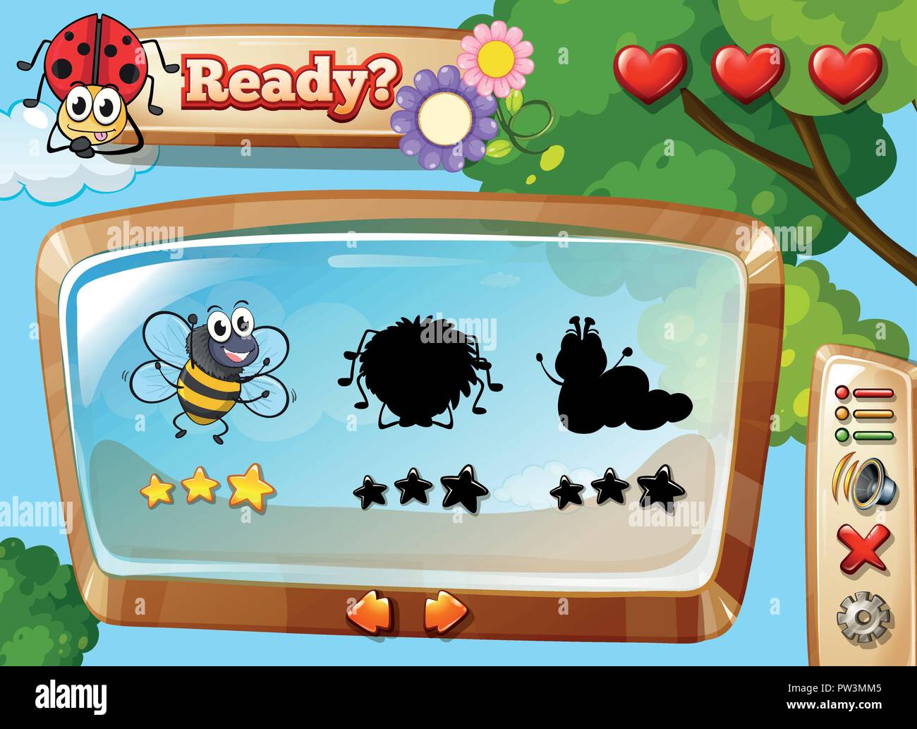 Insect collecting game template illustration Stock Vector Image & Art ...