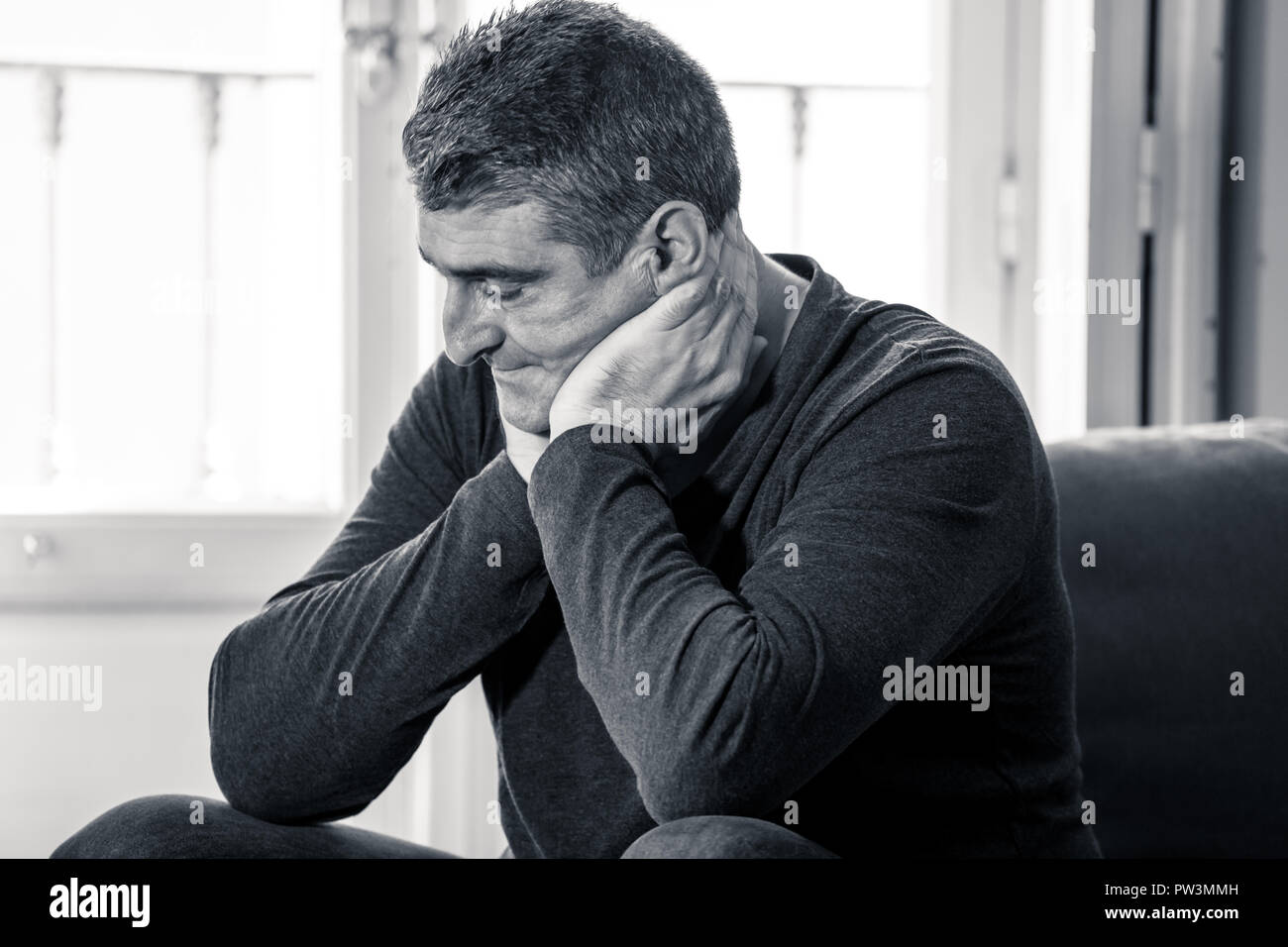 Sad Middle Age Man High Resolution Stock Photography and Images - Alamy