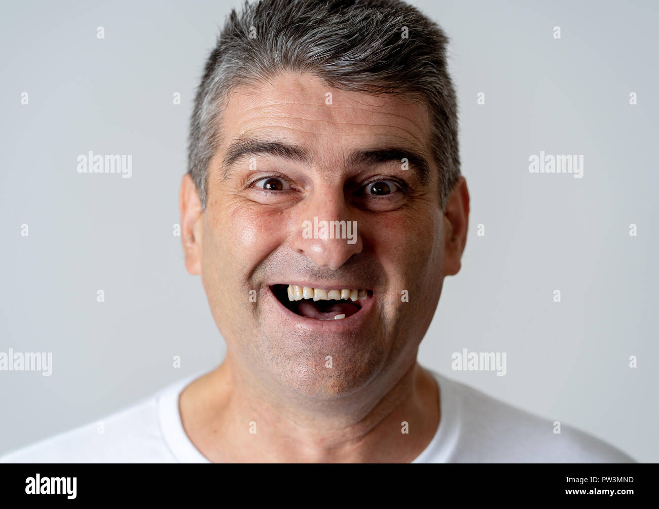 Man rejoices in achieving his goal, wining the lottery or having great ...