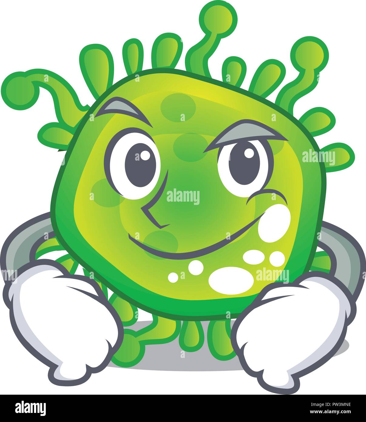 Smirking cartoon microba virus bacteria in body Stock Vector Image ...