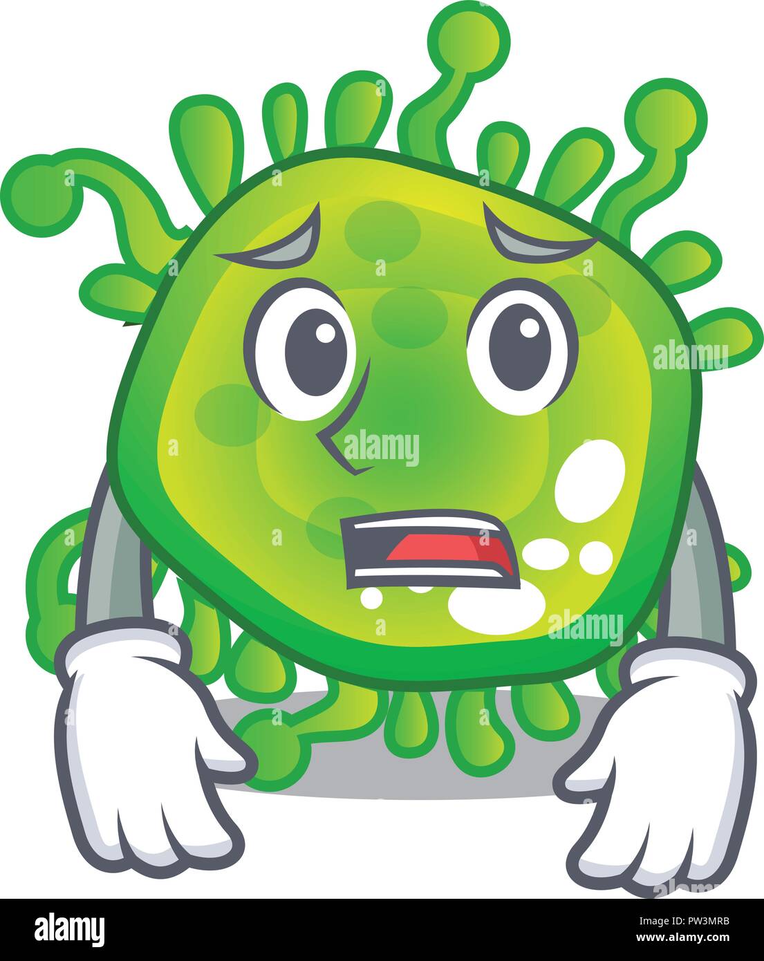 Afraid cartoon microbes on the humans hand Stock Vector Image & Art - Alamy