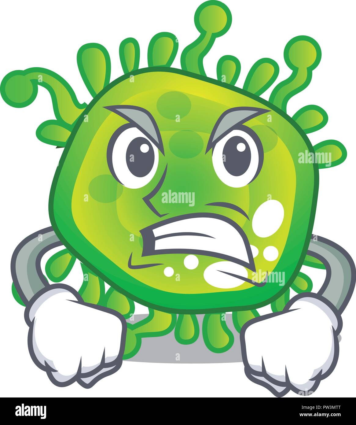 Angry cartoon microbes on the humans hand Stock Vector Image & Art - Alamy