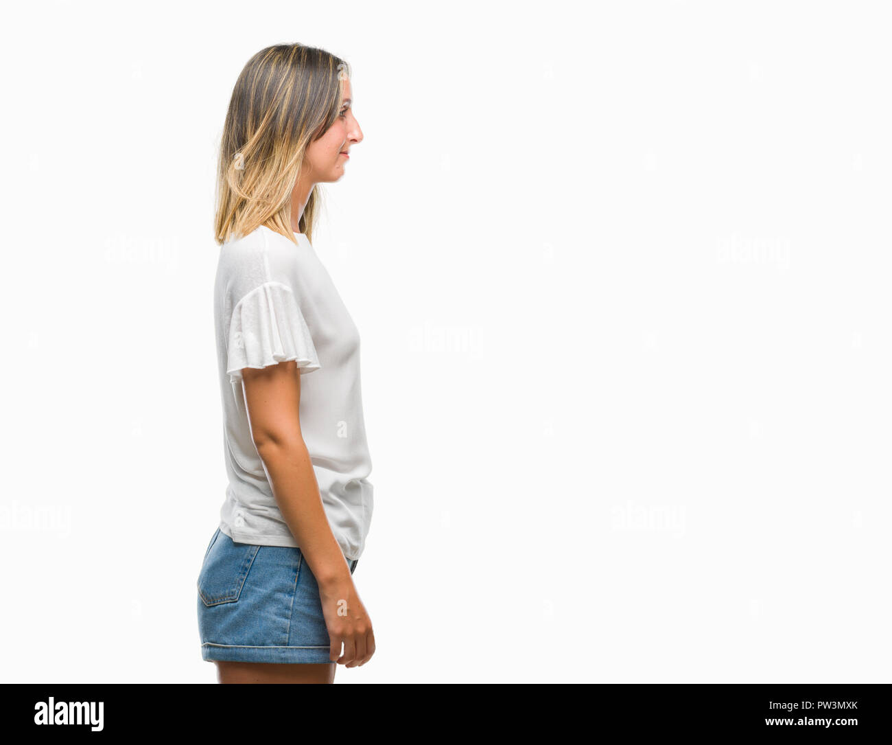 Beautiful model side profile head Cut Out Stock Images & Pictures - Alamy