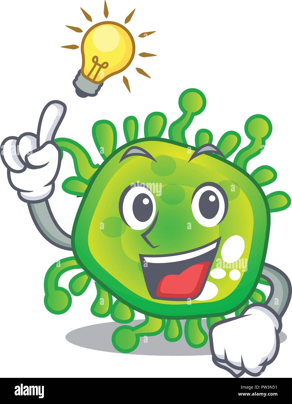 Have an idea virus cells bacteria microbe isolated mascot Stock Vector ...