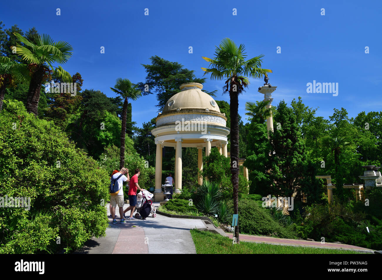 Sochi, Russia - June 5. 2018. Greek arbor in the arboretum Stock Photo ...