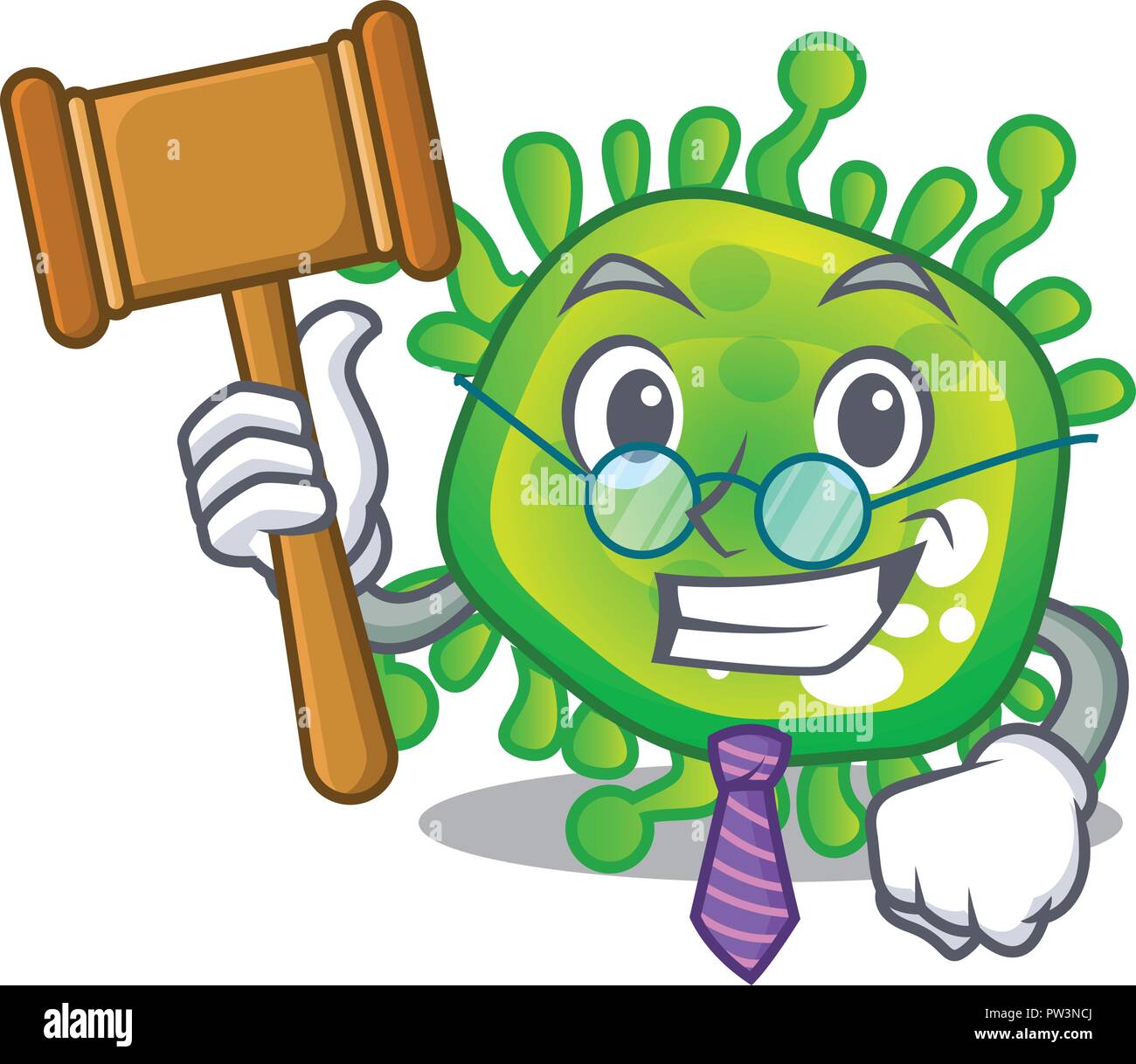 Judge virus cells bacteria microbe isolated mascot Stock Vector Image ...