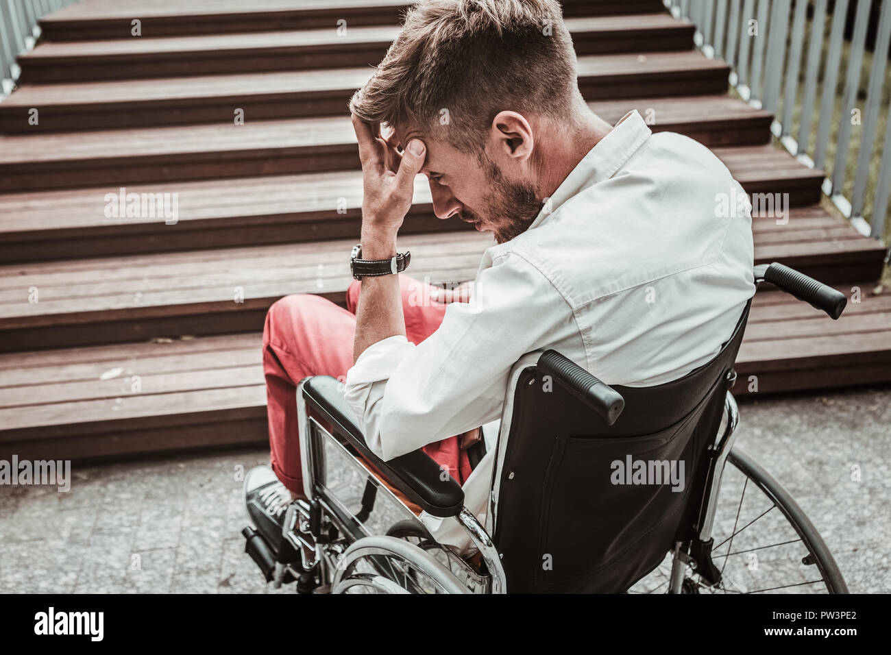 Sad Handicapped Disabled High Resolution Stock Photography and Images ...
