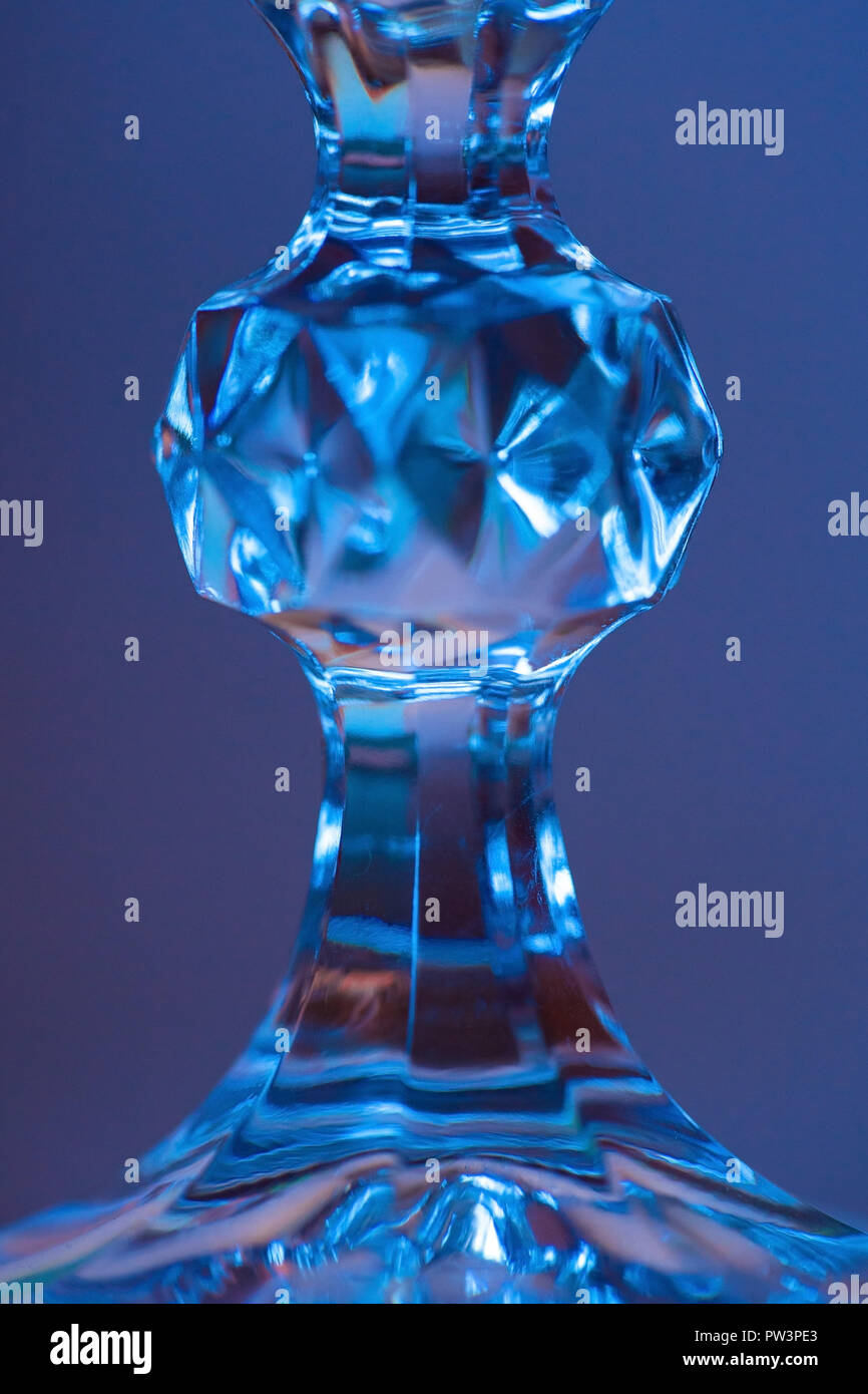 Close Up of Detail of a Crystal Glass. Abstract Background. An abstract ...