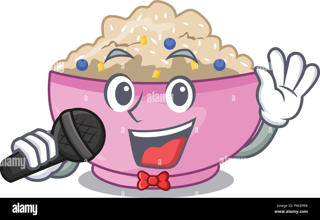 Singing porridge breakfast in cartoon dining table Stock Vector Image ...