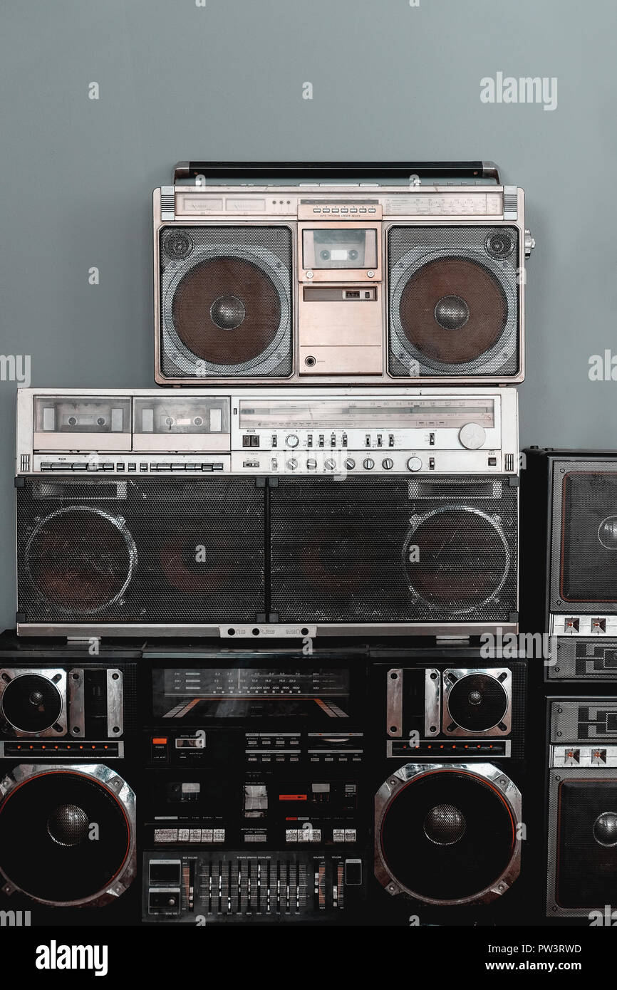 Vintage wall radio boombox hi-res stock photography and images - Alamy