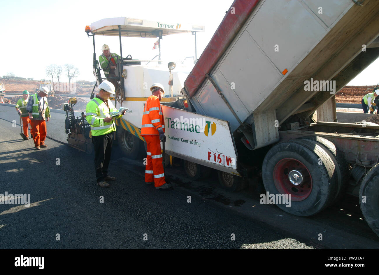 M6 toll road construction hi-res stock photography and images - Alamy