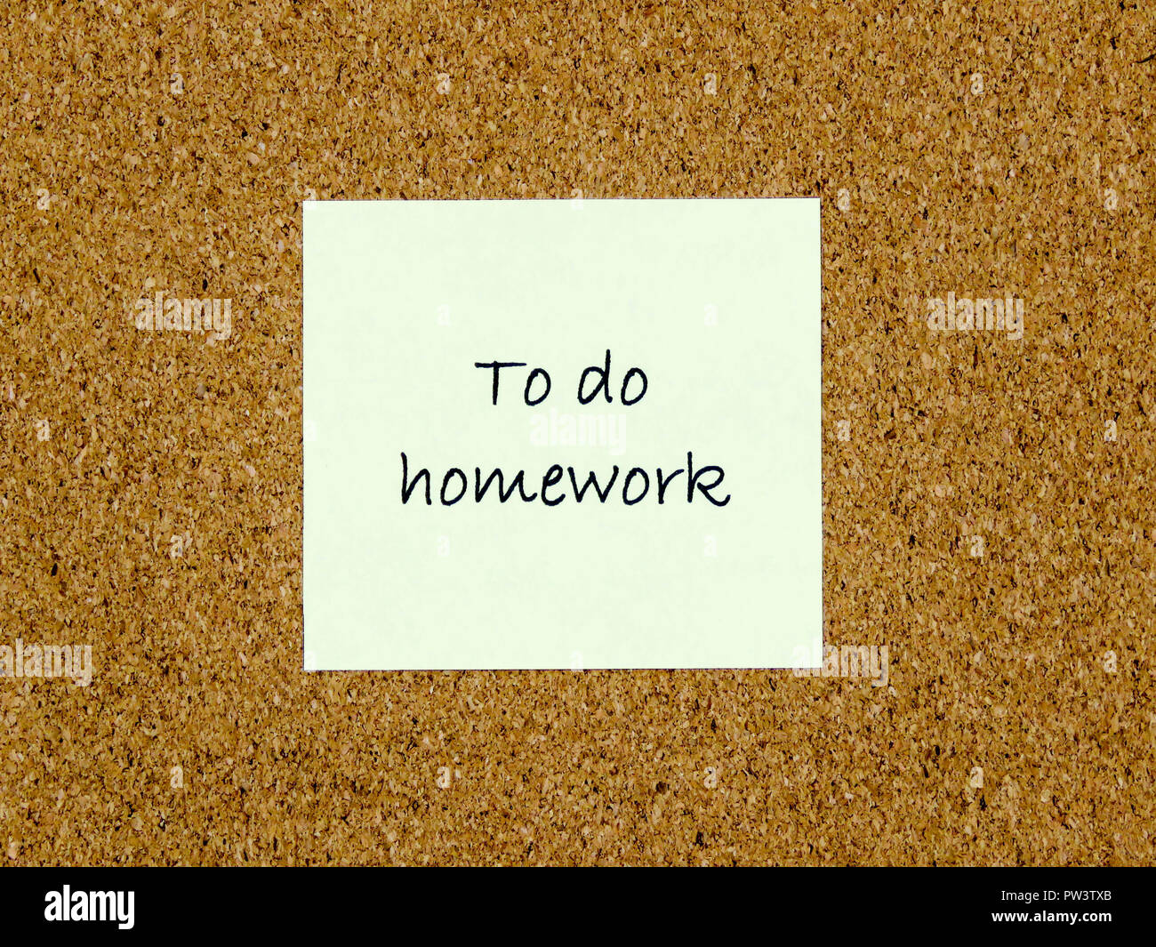 Homework note hi-res stock photography and images - Alamy