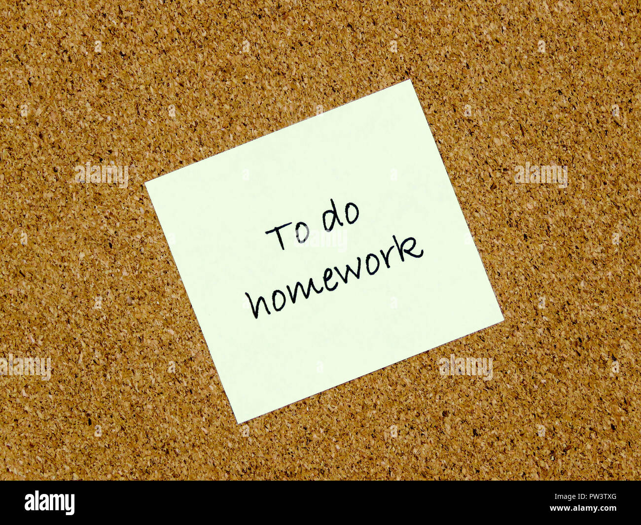 Homework note hi-res stock photography and images - Alamy