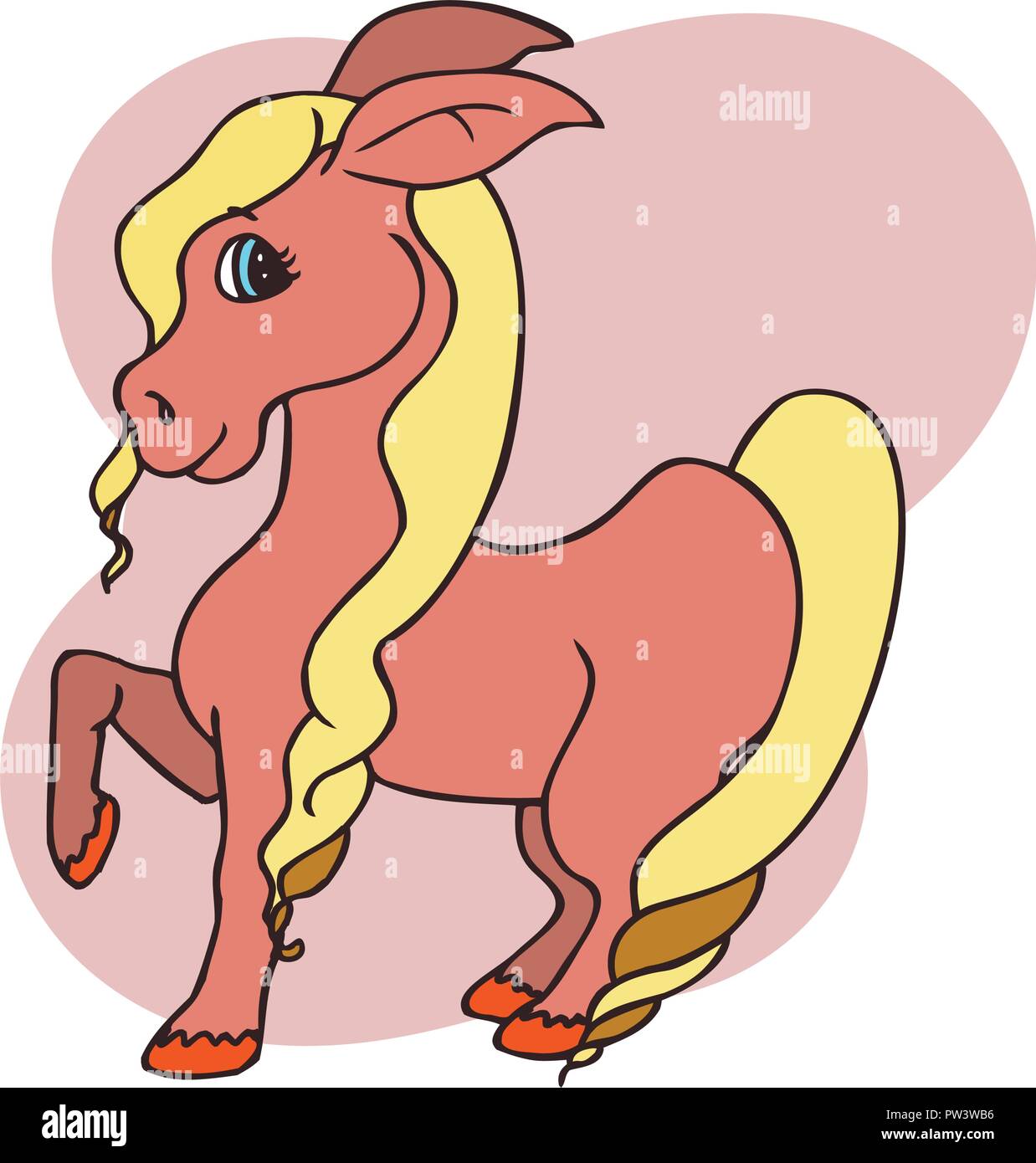 Beautiful chestnut horse Stock Vector Images - Alamy
