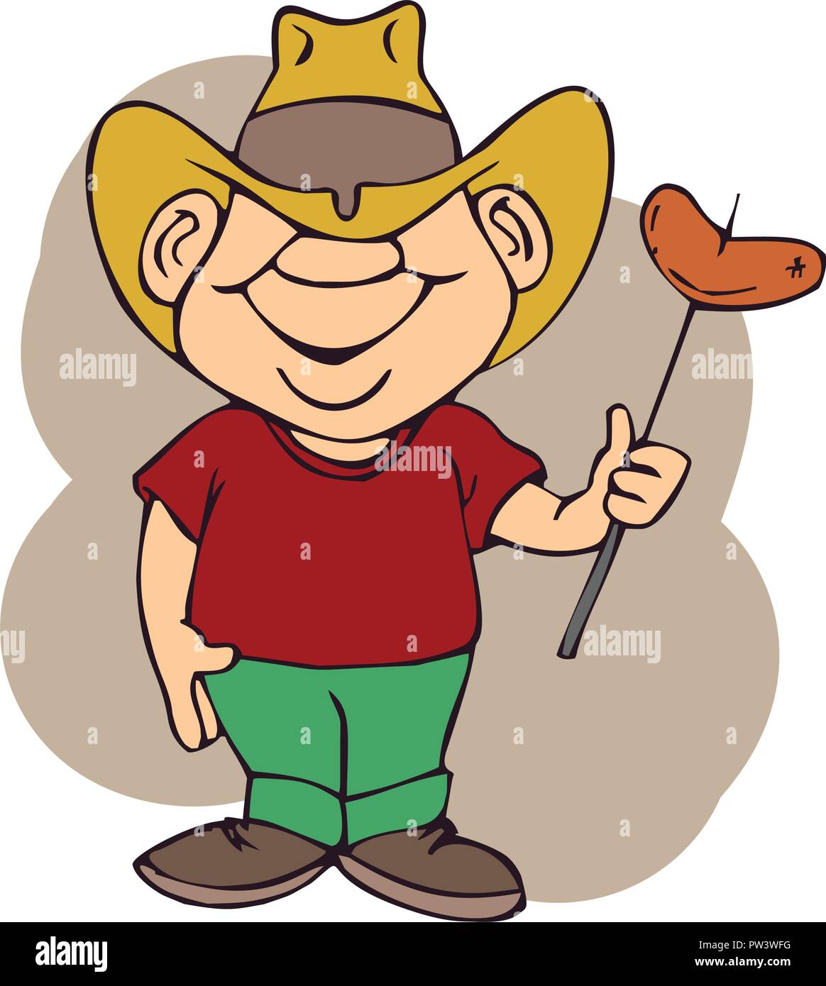 Cowboy grill Stock Vector Images - Alamy