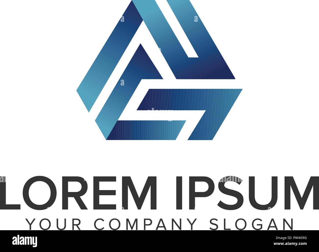 modern abstract triangle logo design concept template. fully editable ...