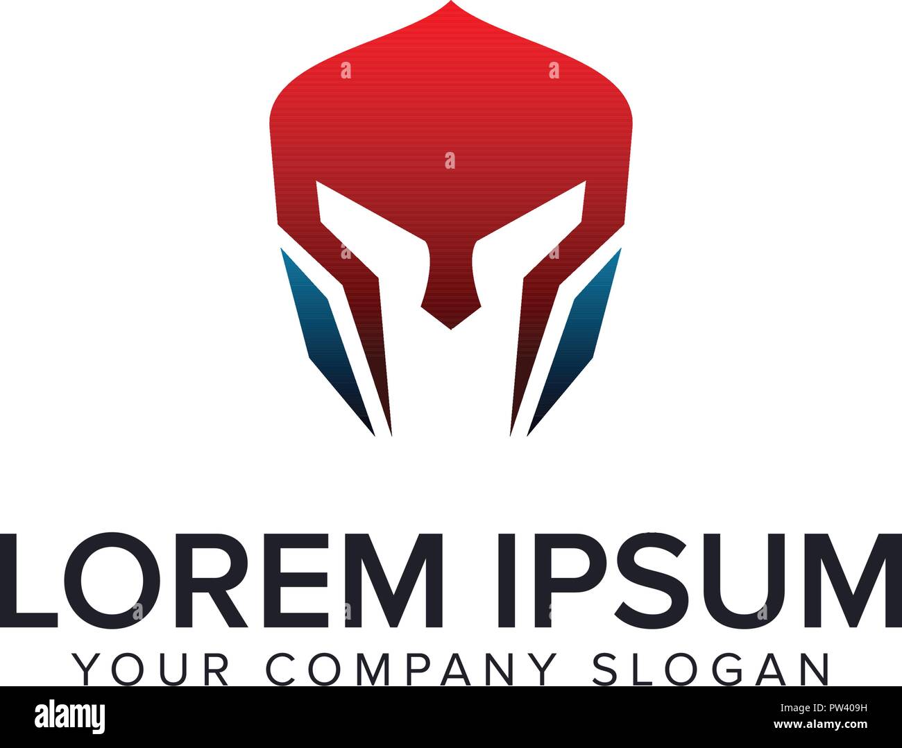 spartan mask logo design concept template. fully editable vector Stock ...