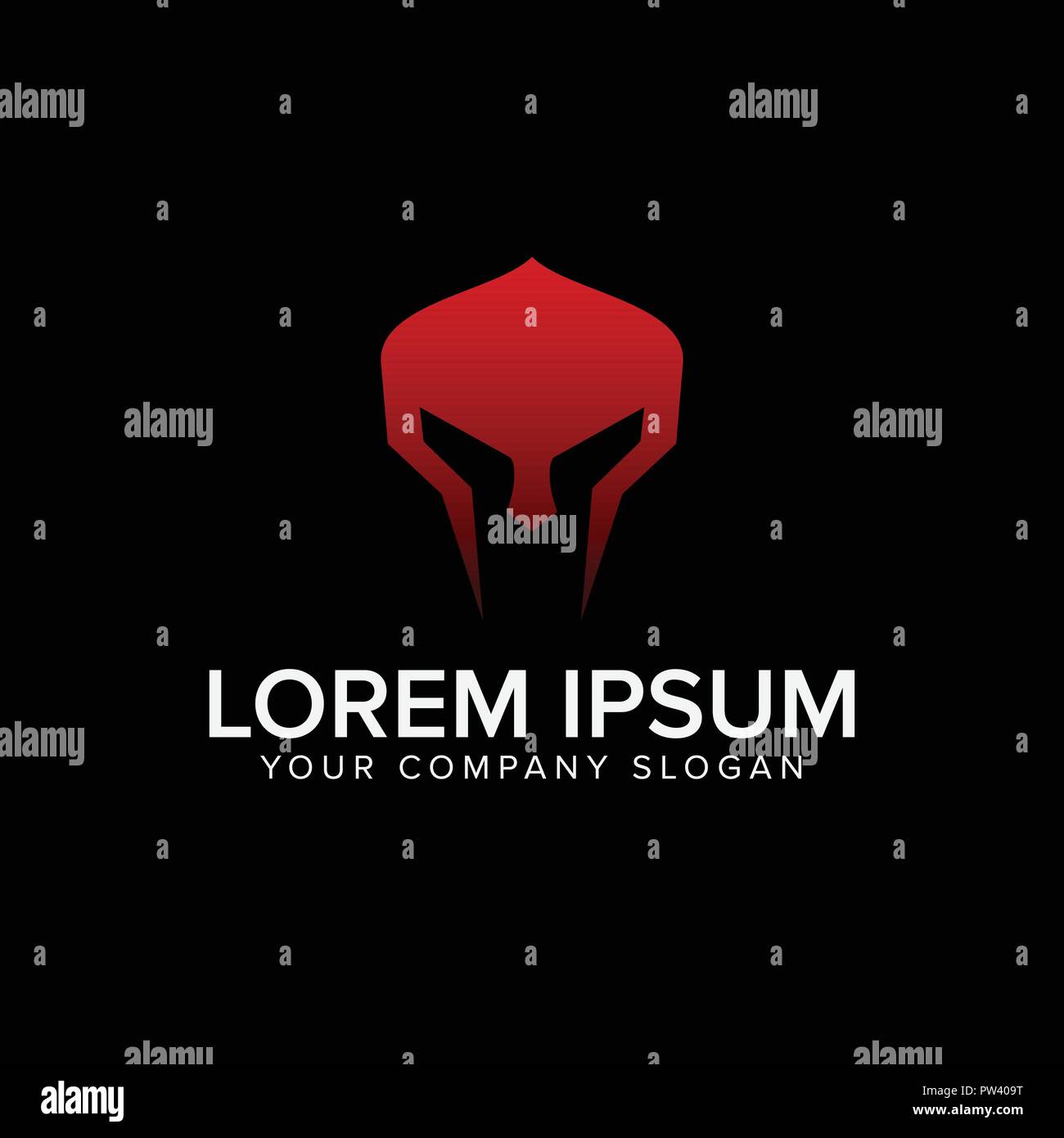 spartan mask logo design concept template. fully editable vector Stock ...