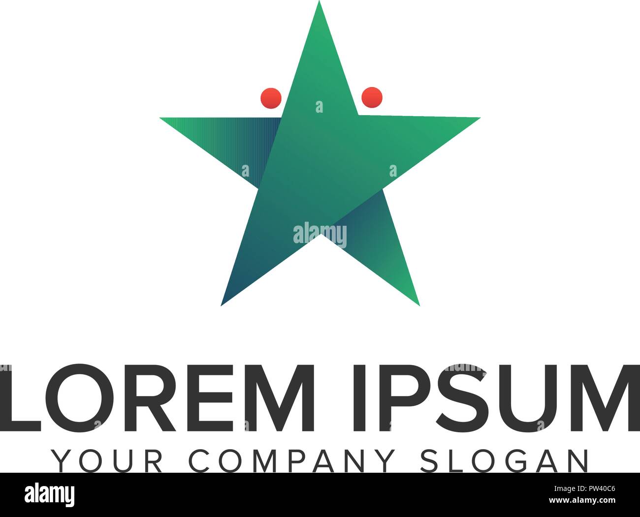 modern star people logo design concept template. fully editable vector ...