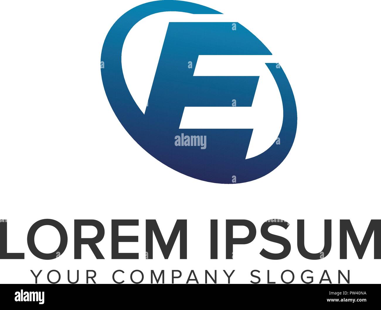 Creative Modern Letter E Logo Design Concept Template Fully Editable