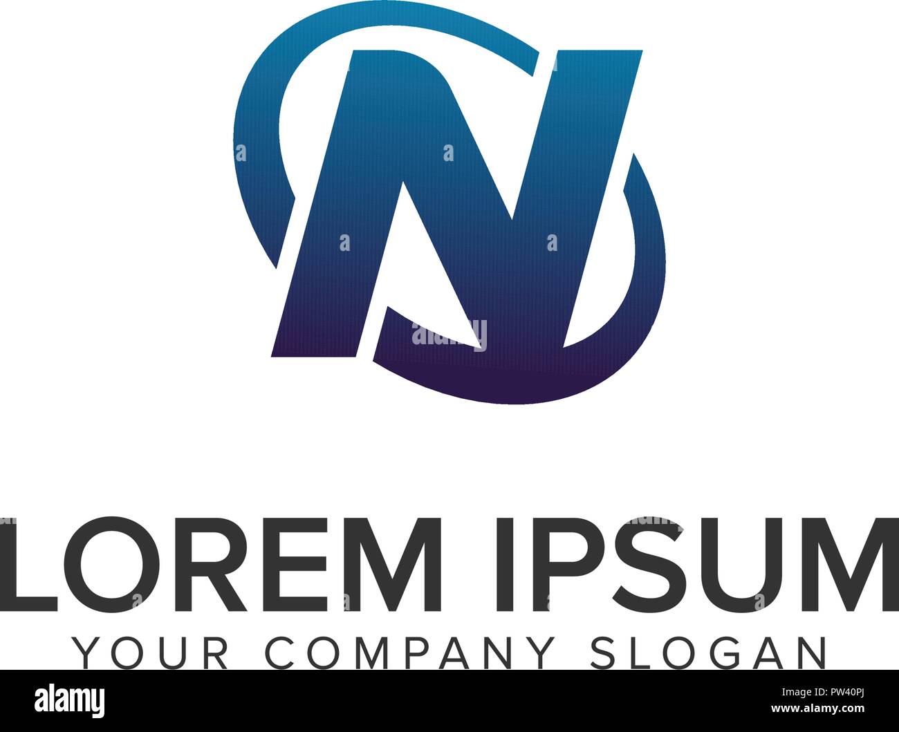 Creative modern letter N Logo design concept template . fully editable ...