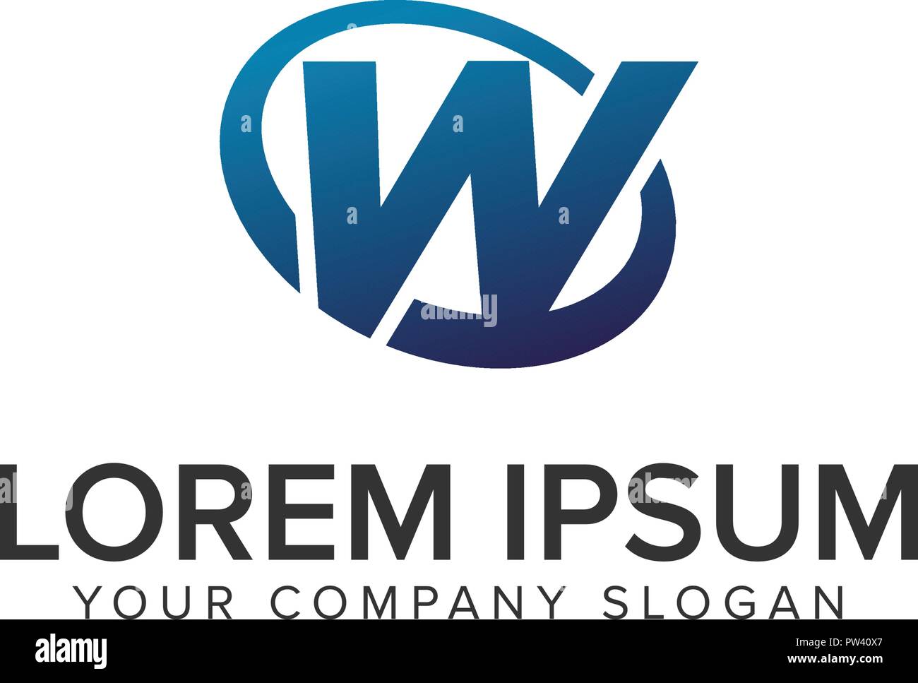 Creative modern letter W Logo design concept template . fully editable ...