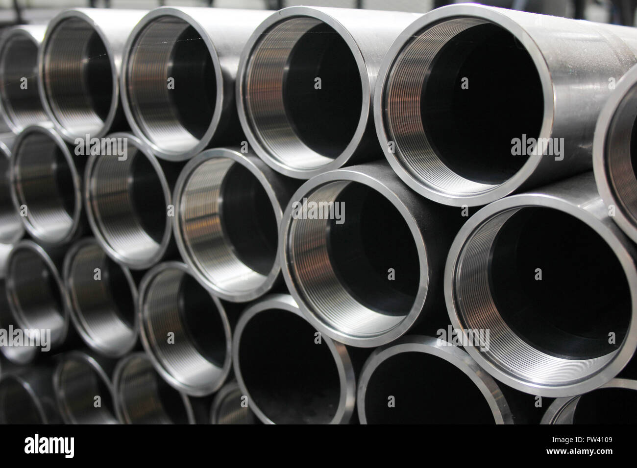 Steel Pipe Profiles Stock Photo - Alamy