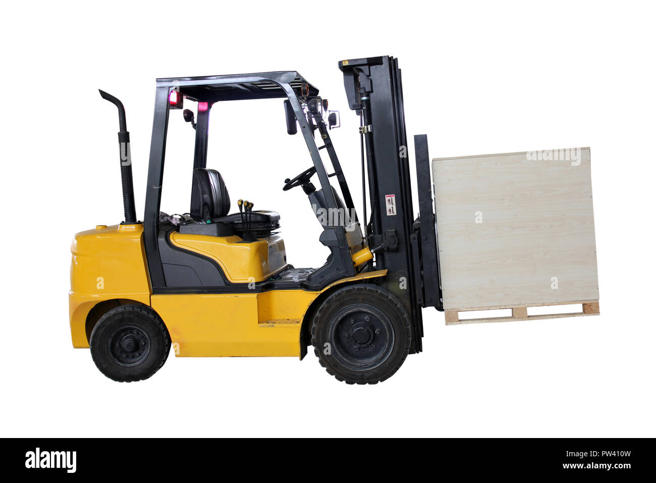 Forklift truck loading unloading Cut Out Stock Images & Pictures - Alamy