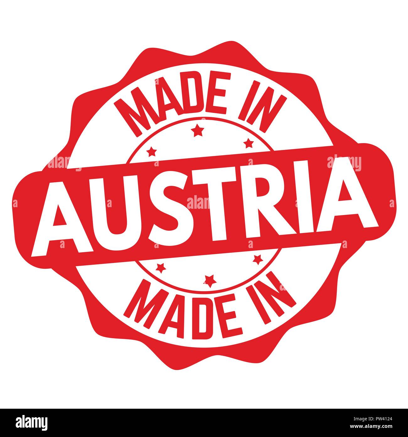 Made in Austria sign or stamp on white background, vector illustration ...