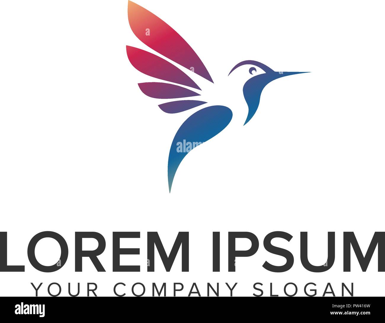 modern bird logo design concept template. fully editable vector Stock ...