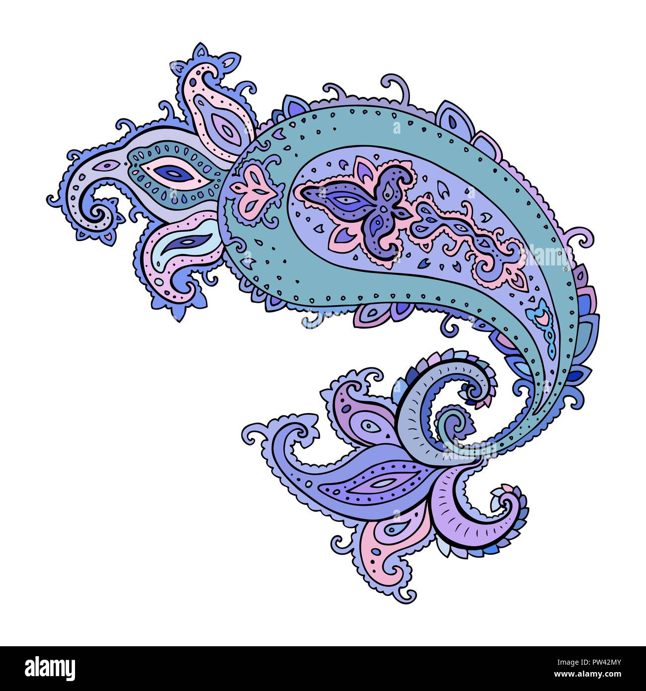 Paisley background. Hand Drawn ornament Stock Vector Image & Art - Alamy