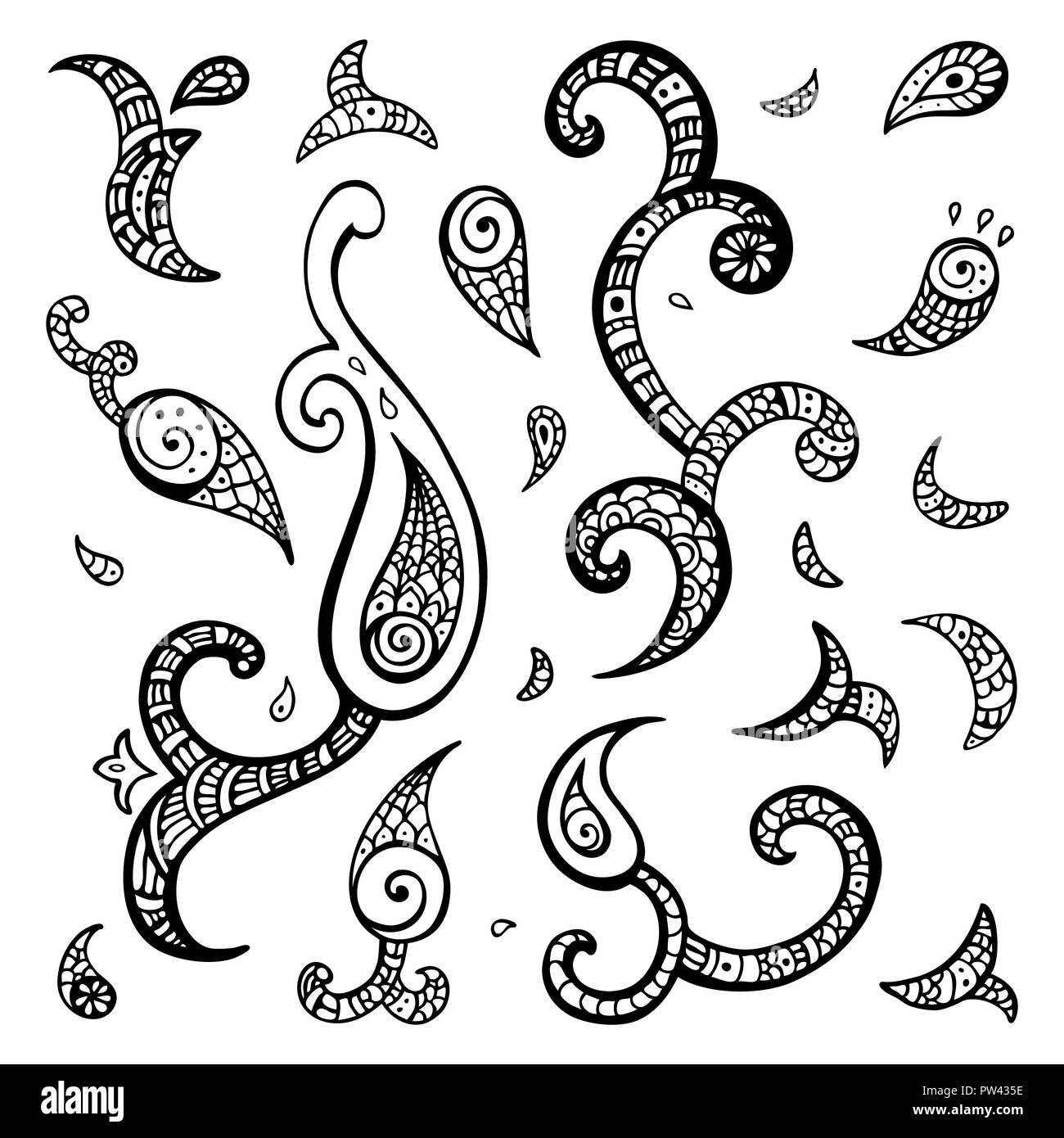 Paisley background. Hand Drawn ornament Stock Vector Image & Art - Alamy
