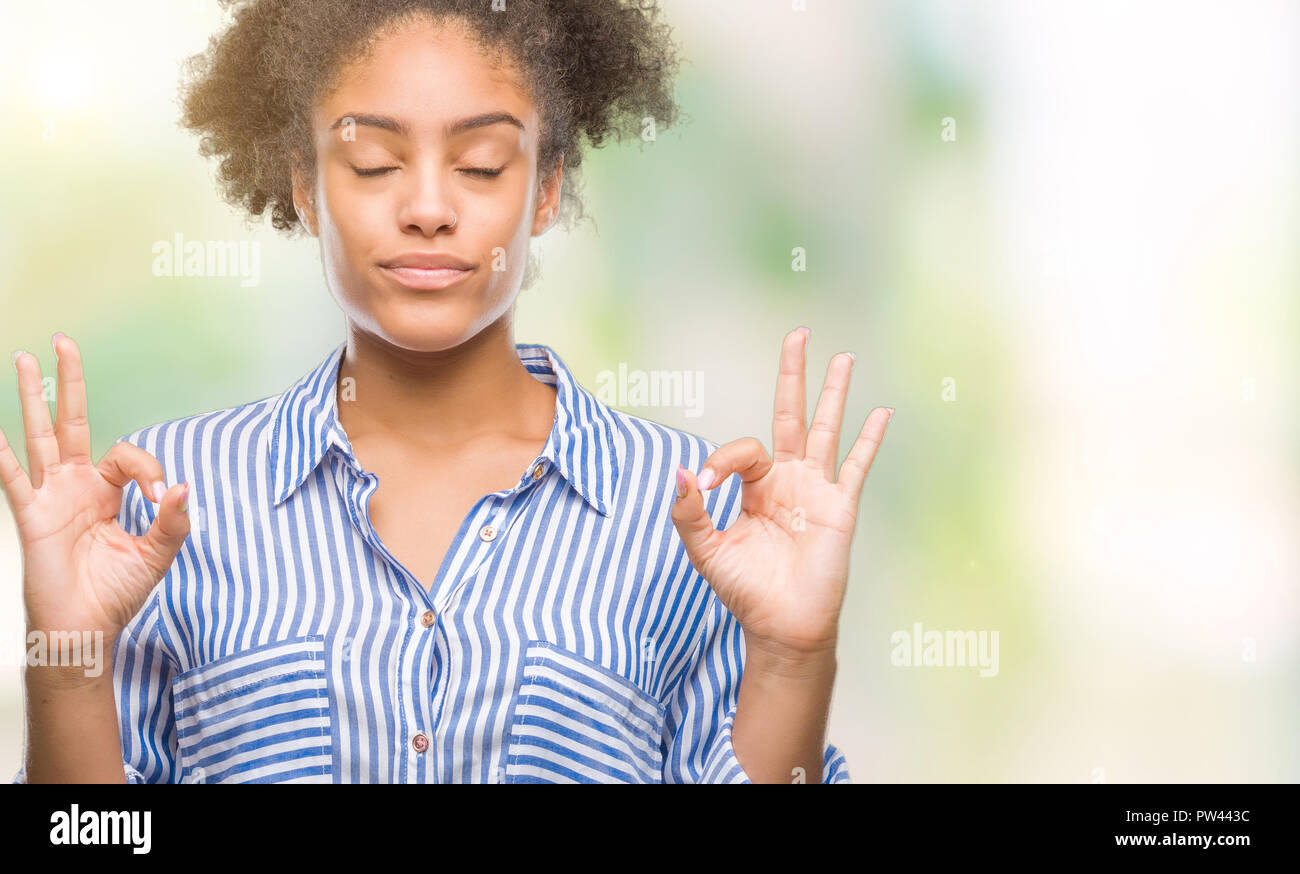 Young afro american woman over isolated background relax and smiling ...