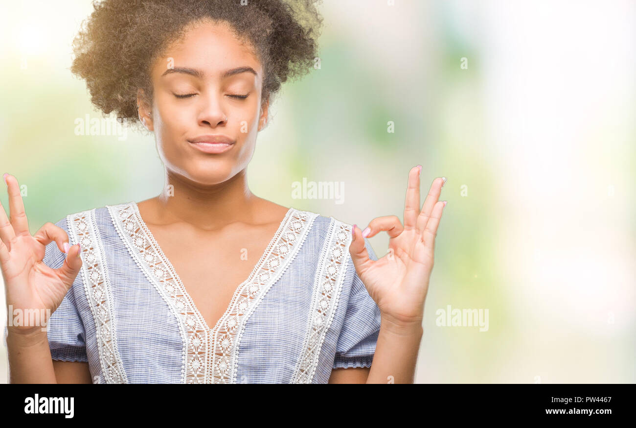 Young afro american woman over isolated background relax and smiling ...