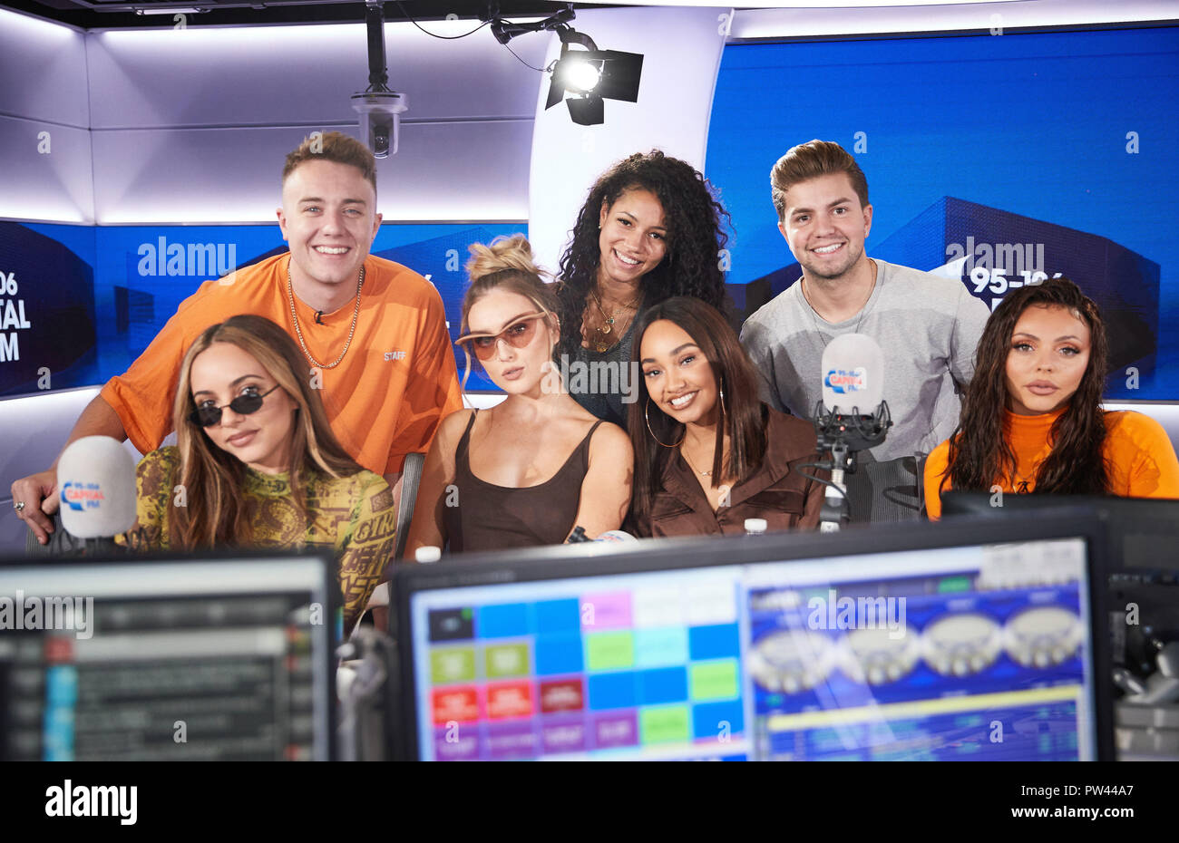 Capital Breakfast presenters (back row, left to right) Roman Kemp, Vick ...
