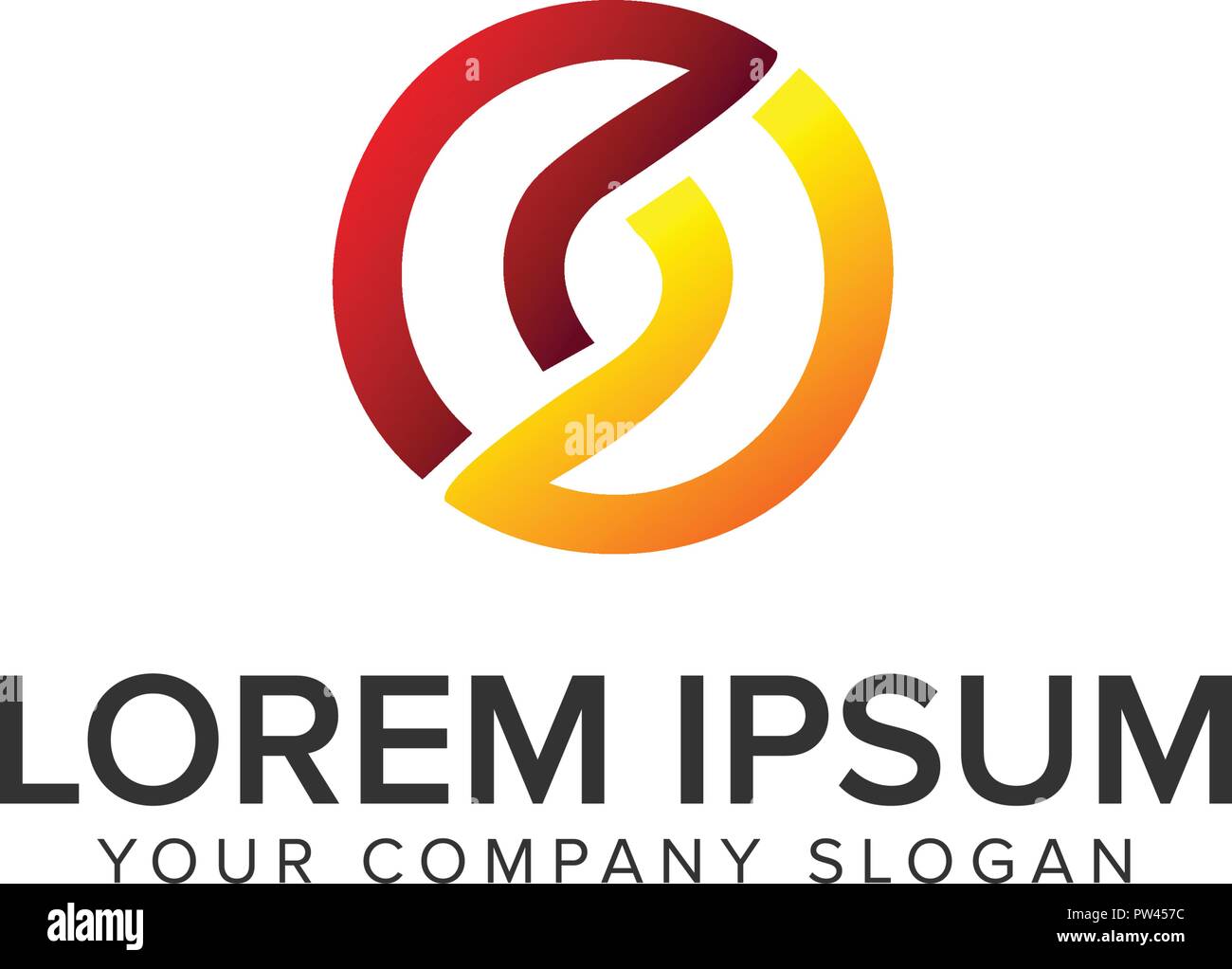 letter S circle logo design concept template. fully editable vector ...