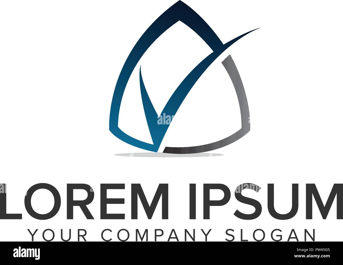 check mark logo design concept template. fully editable vector Stock ...