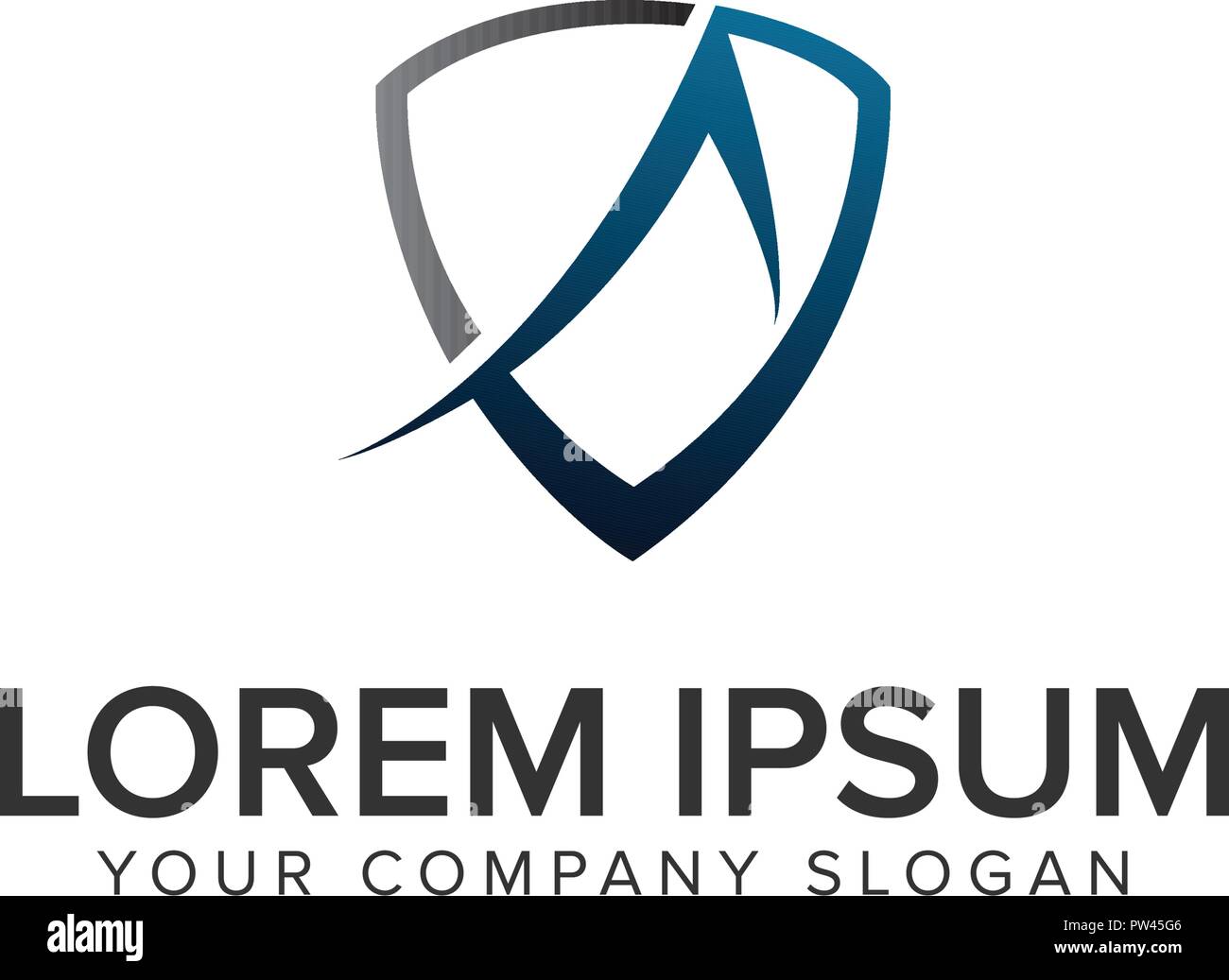 shield with letter A logo design concept template. fully editable ...