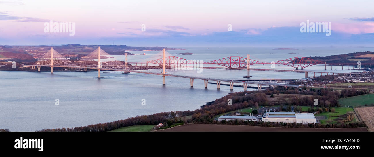 Scotland forth bridges aerial hi-res stock photography and images - Alamy