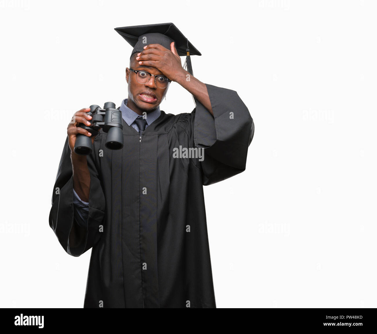 Young stressed african man using hi-res stock photography and images ...
