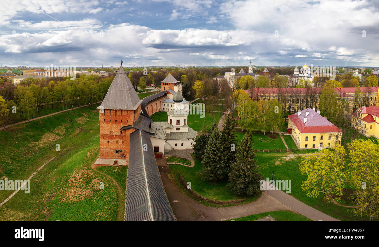 Panorama of Novgorod Kremlin with height, Veliky Novgorod,Russia Stock ...