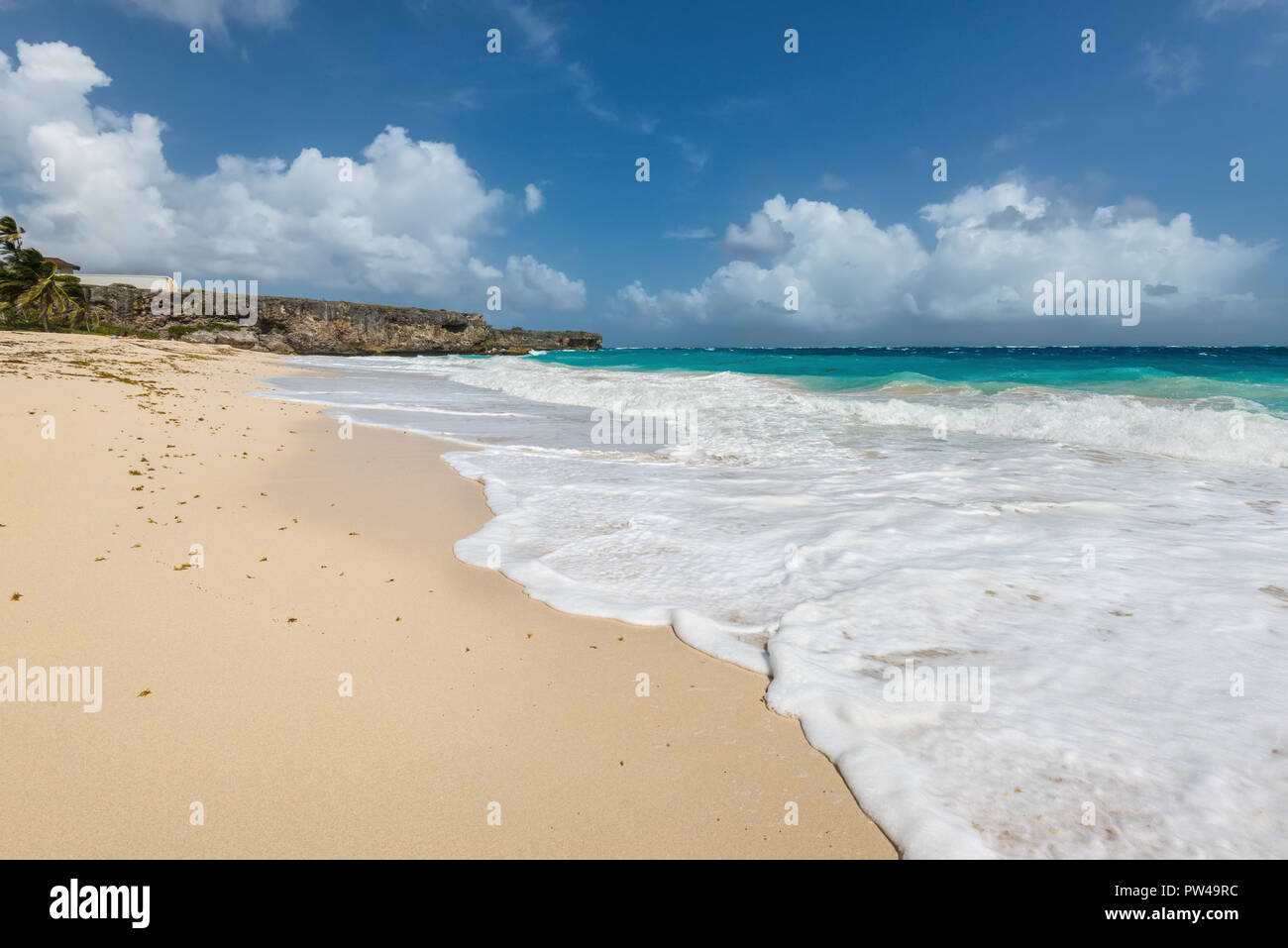 Tropical wild beach on the caribbean island - Bottom Bay, Barbados ...