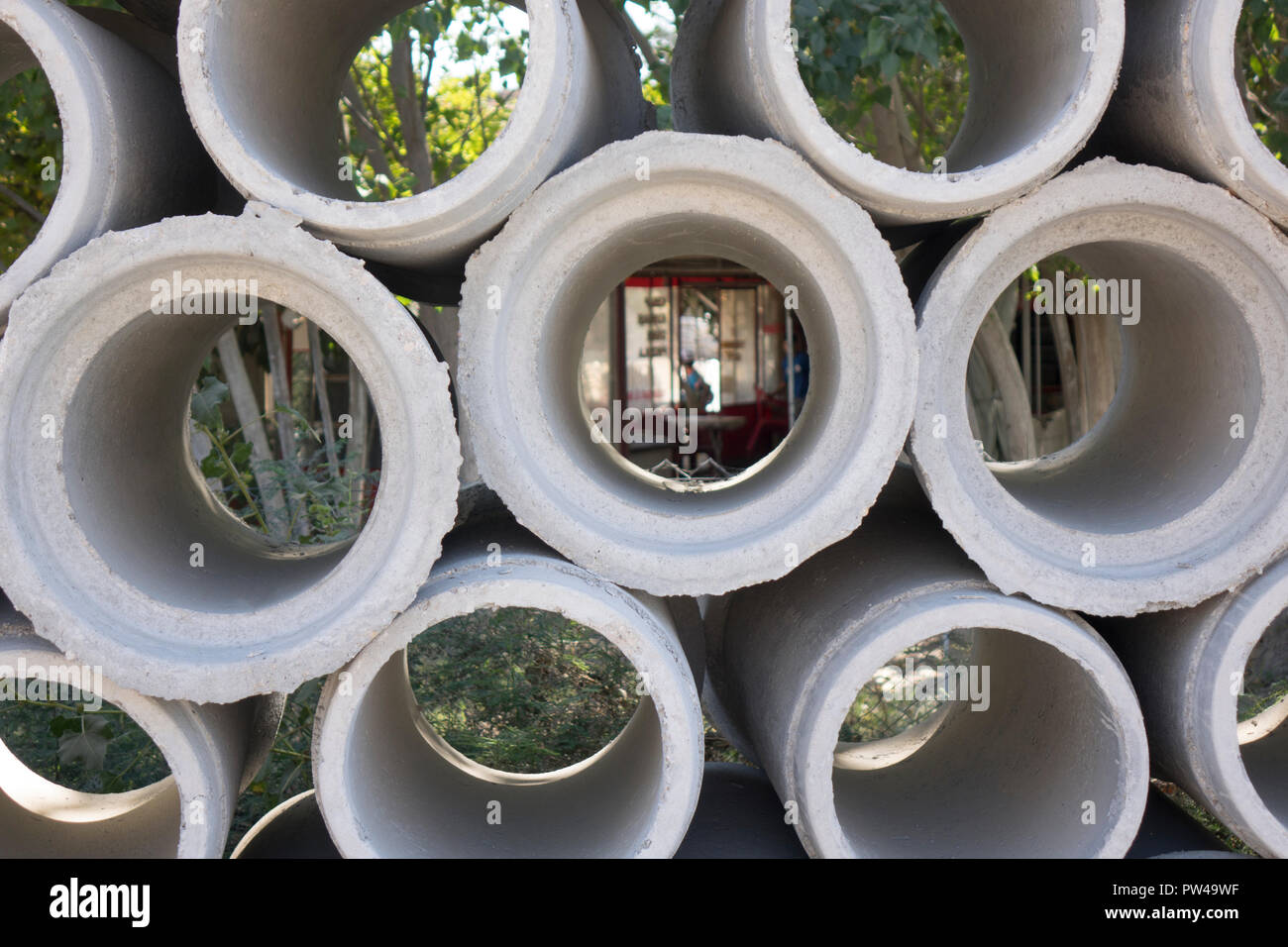 Precast concrete pipes hi-res stock photography and images - Alamy